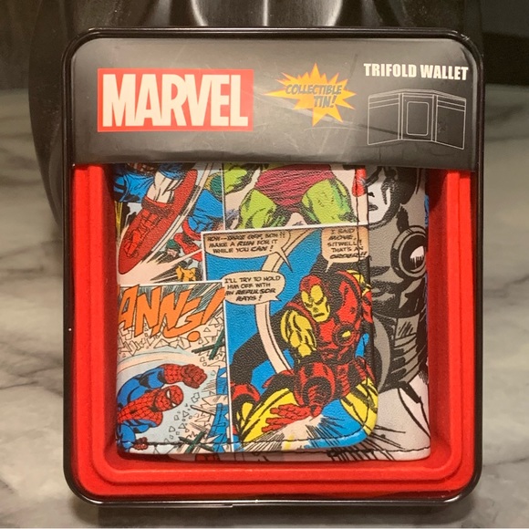 Marvel | Bags | Comic Book Covers Marvels The Avengers Trifold Wallet ...